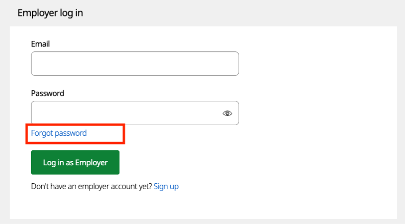 I can’t sign in / I have forgotten my password – Jora