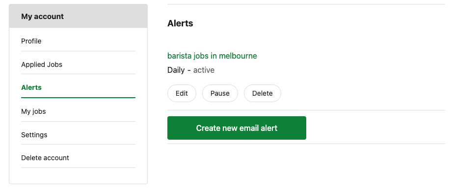 How do I cancel or change my email alert? – Jora